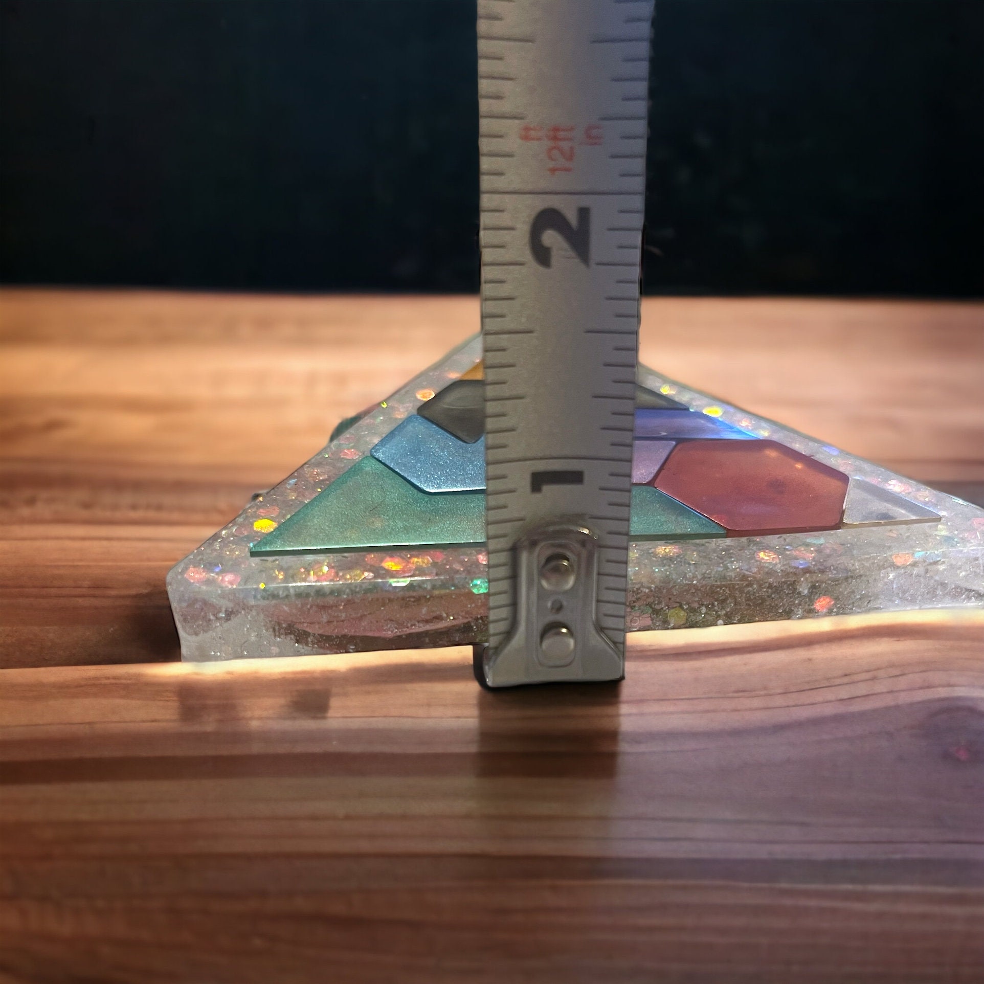 Triangle Puzzle Game, Floral, Block Colors Resin, Travel Game, Mind ...