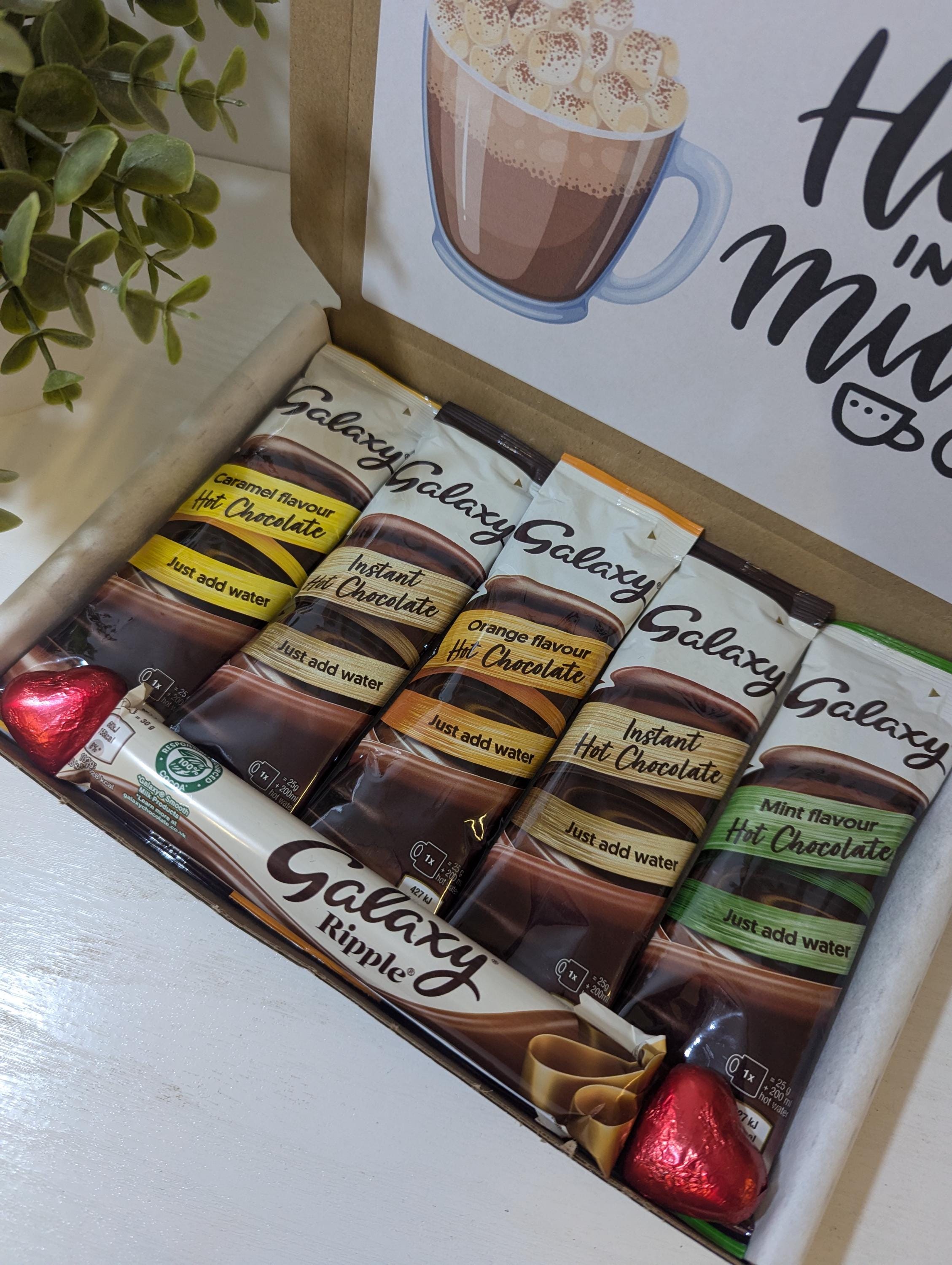 Galaxy Hot Chocolate Treat Box, White Galaxy Hot Chocolate, Chocolate ...