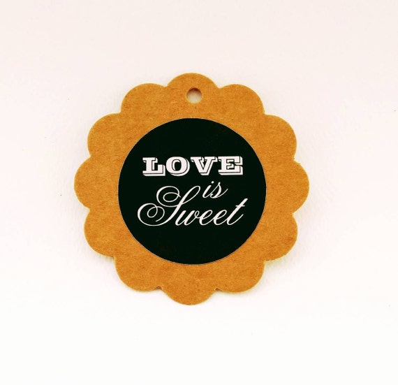 24 Love is Sweet stickers Vintage style rustic chalkboard | Etsy