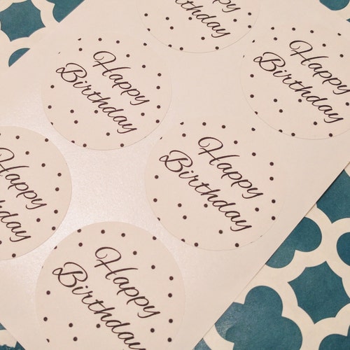 30 Happy Birthday Stickers / Envelope Seals - Etsy