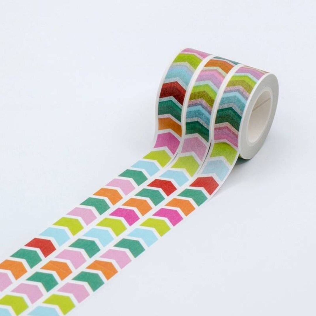 Colourful Arrows Washi Tape - 15mm Wide X 10m Long - Envelope Seals ...