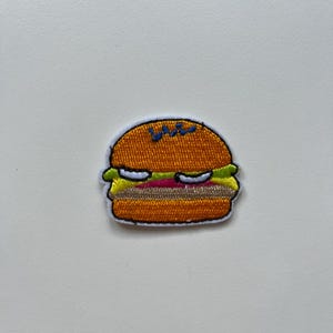 Hamburger Embroidered Applique Iron on Patch - Etsy
