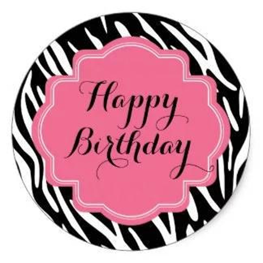 24 "happy Birthday" Stickers - Envelope Seals, Gift Wrapping, Gift Tag ...