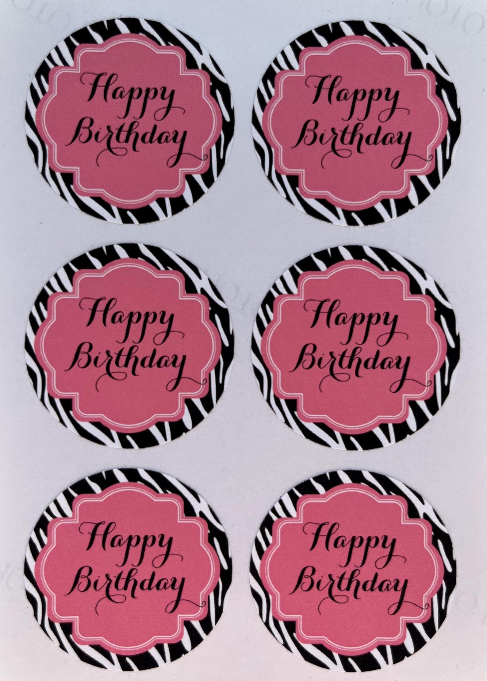 24 "happy Birthday" Stickers - Envelope Seals, Gift Wrapping, Gift Tag ...