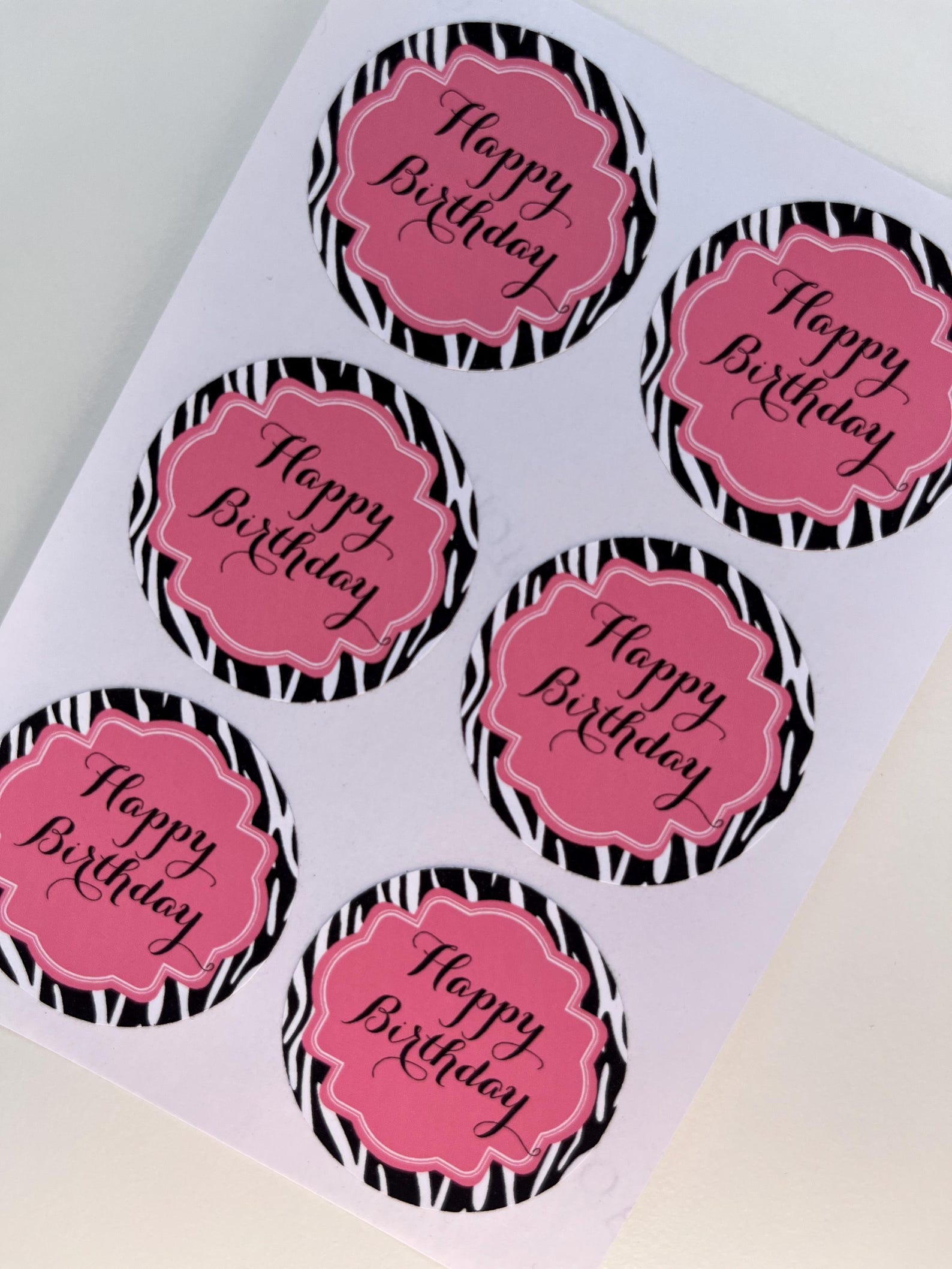 24 "happy Birthday" Stickers - Envelope Seals, Gift Wrapping, Gift Tag ...