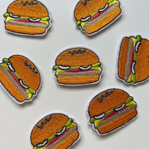 Hamburger Embroidered Applique Iron on Patch - Etsy