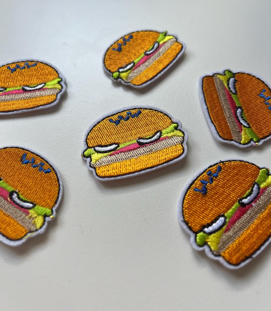 Hamburger Embroidered Applique Iron on Patch - Etsy