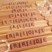 Personalised Wooden Scrabble Rack and Scrabble Letters Tiles Choice of ...