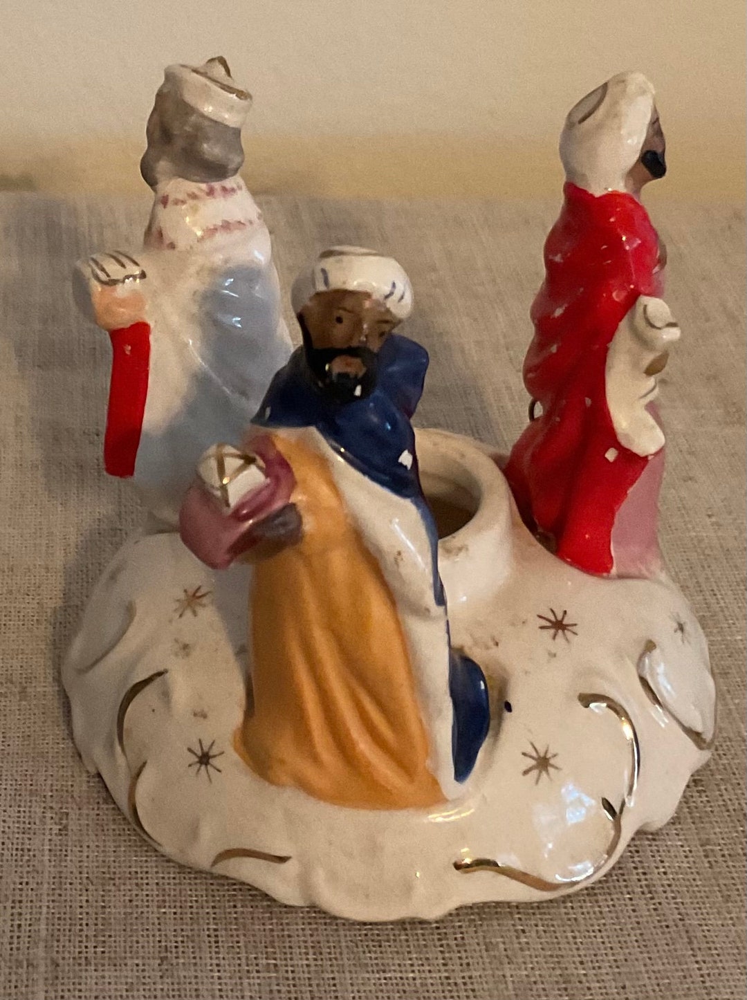 Commodore Three Wise Men Candle Holder, Christmas Taper Holder - Etsy