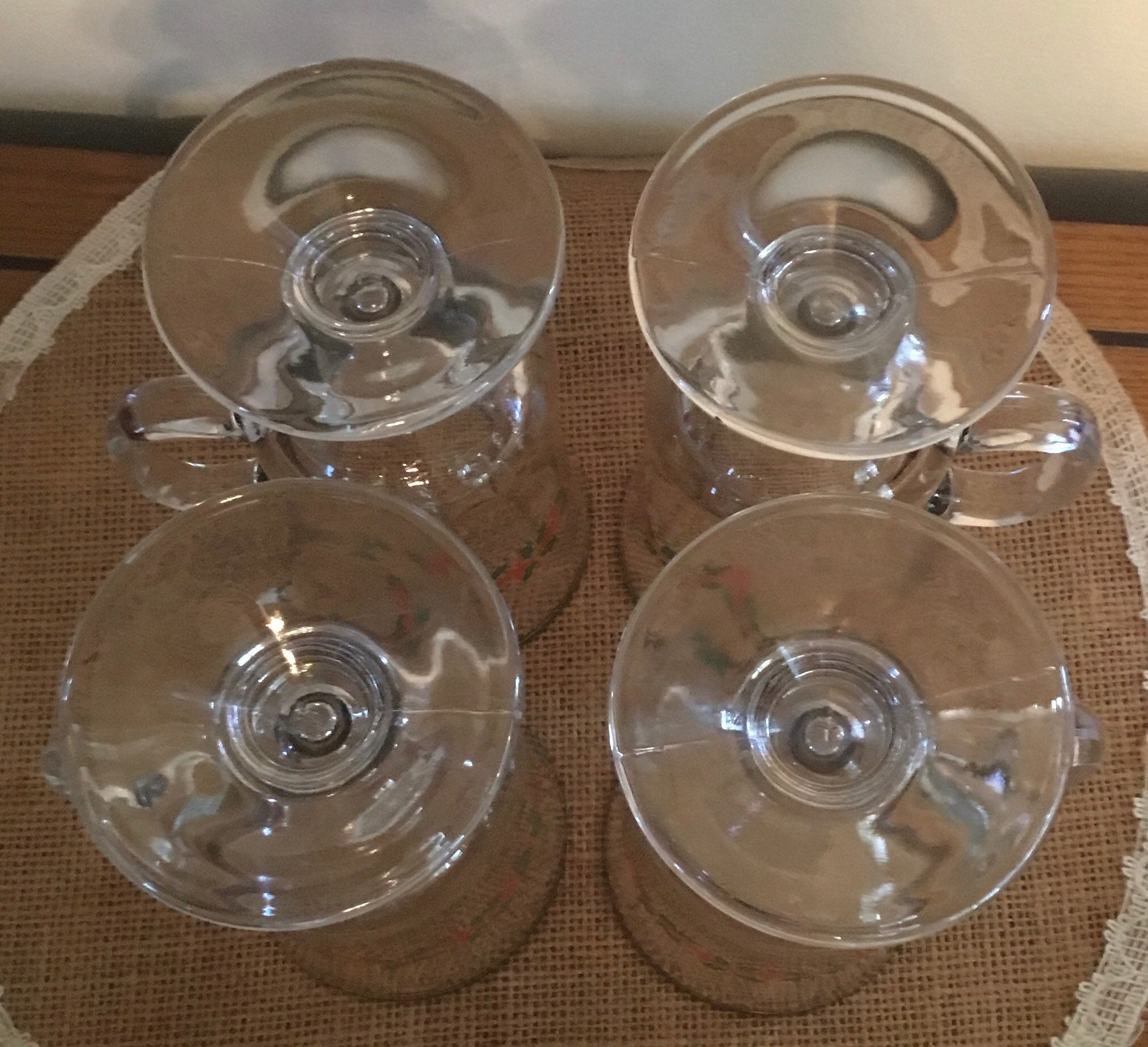 Arbys Holly Berry Irish Mugs, Egg Nog, Punch Mugs, Gold Rim Set of 4 ...