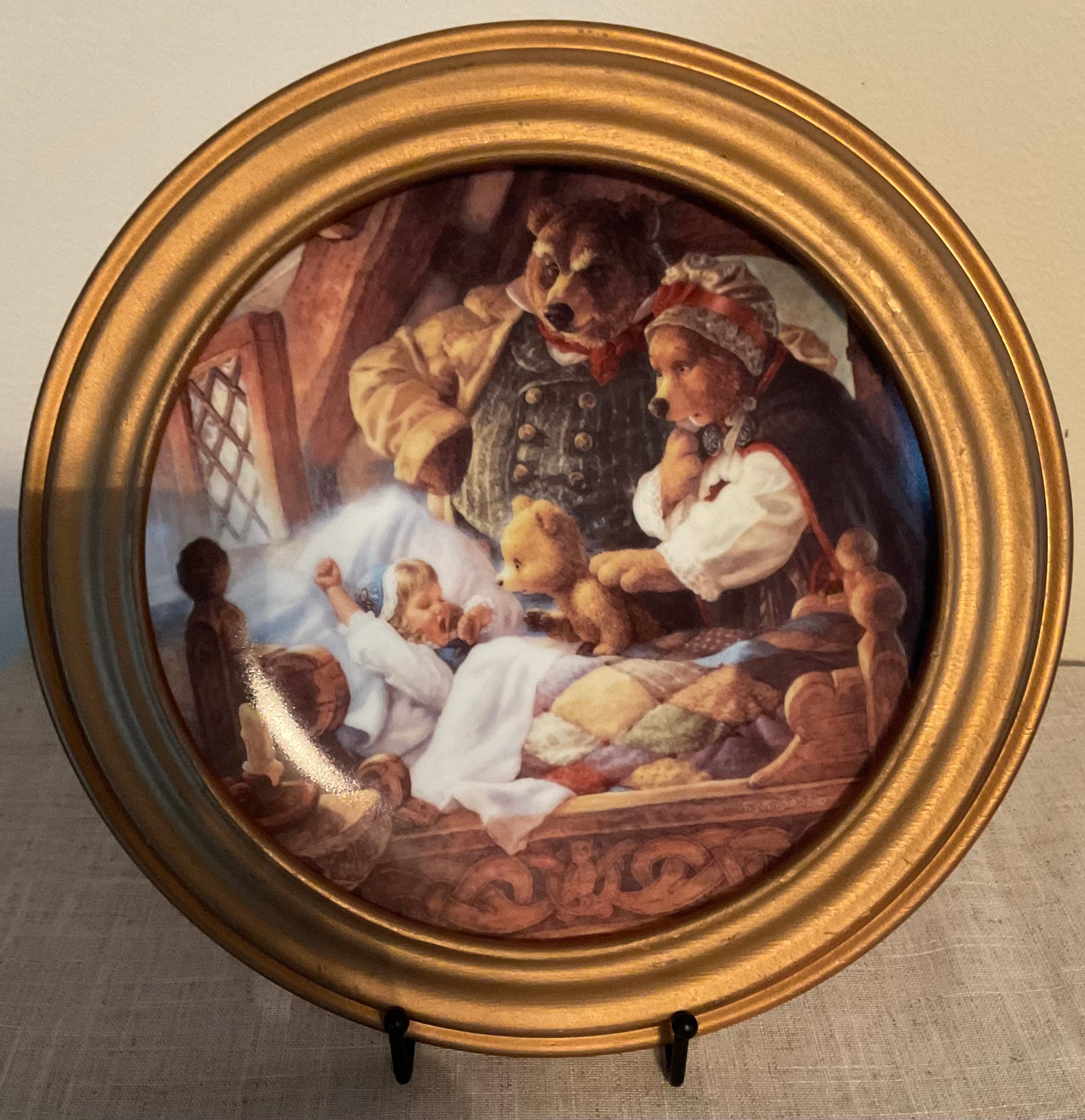 Knowles Goldilocks and the Three Bears Collector’s Plate in Frame - Etsy