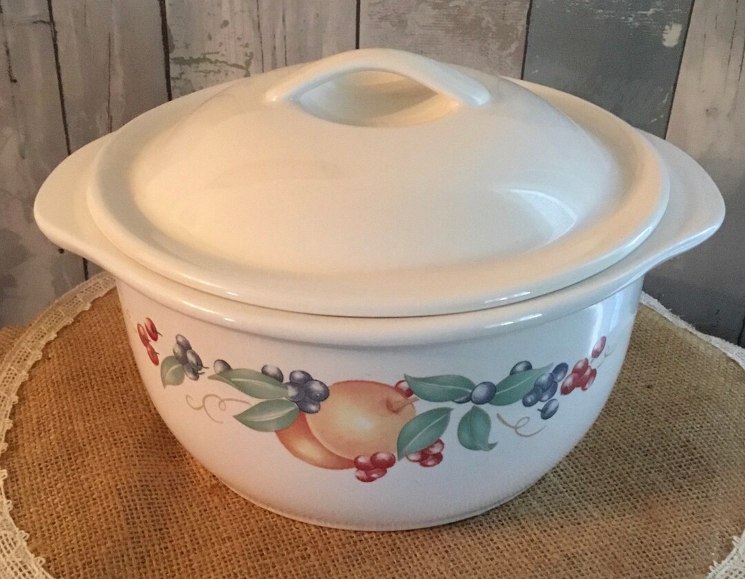 Corelle Coordinates Abundance Pattern Round Covered Casserole - Etsy