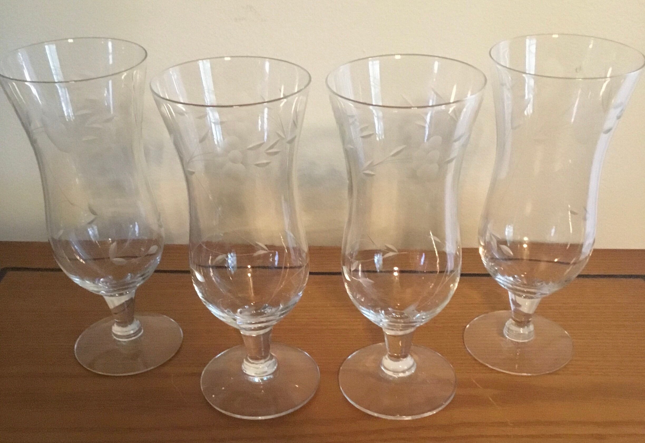 Princess House Heritage Juice Parfait Glasses Flutes Set Of 4 Etsy