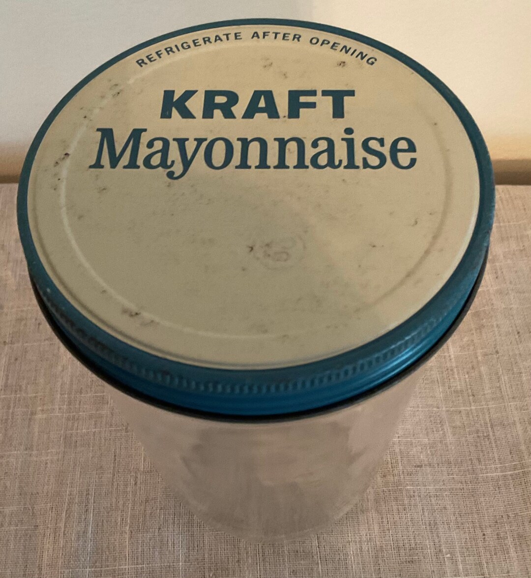 Kraft Mayonnaise Lid and Clear Glass Jar - Etsy