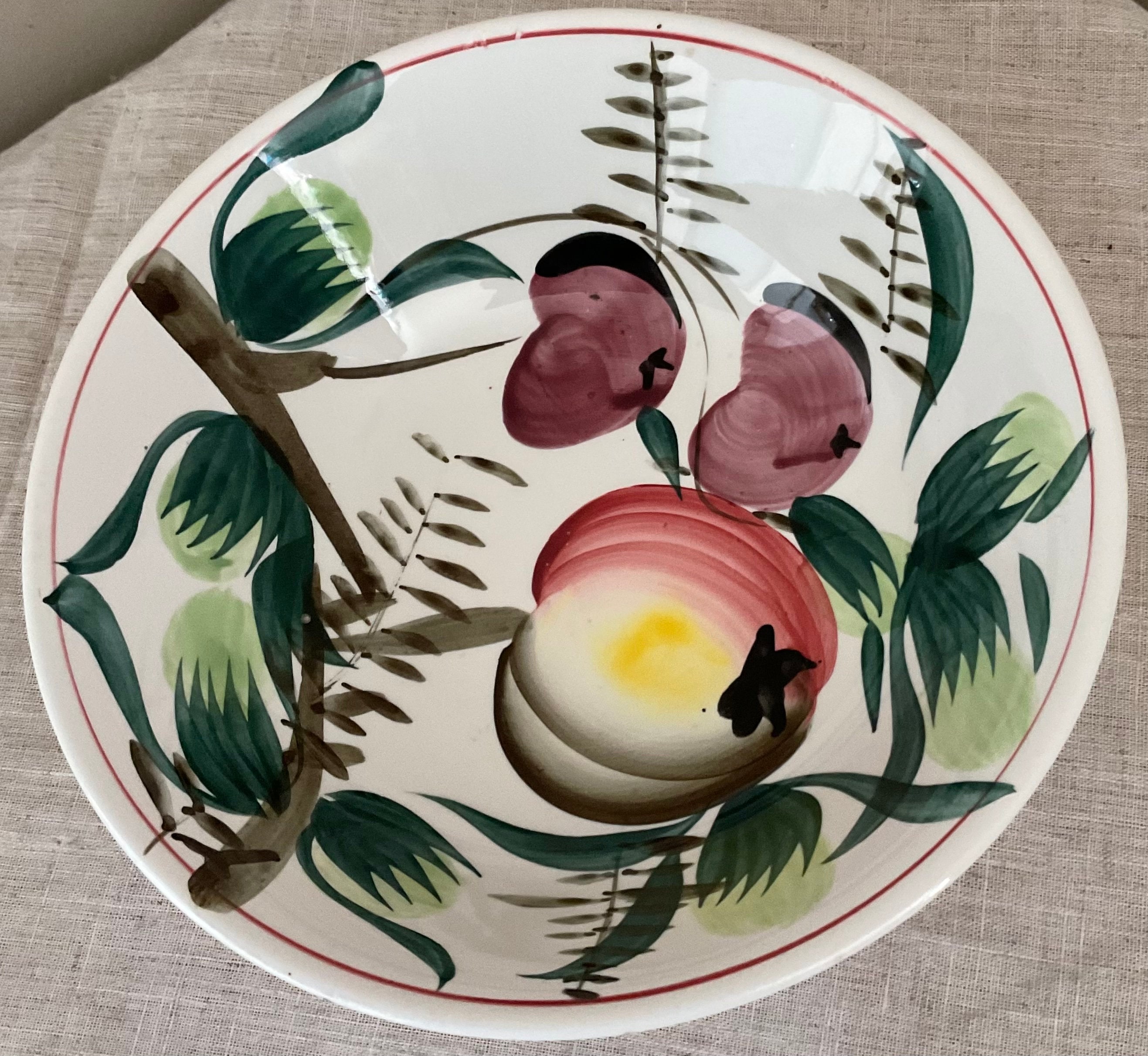 Ironstone China Hand Painted Large Serving Bowl and Dessert Bowls ...