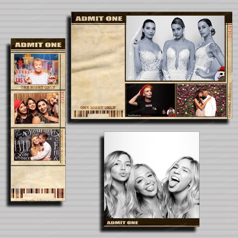 15 Miscellaneous Themed Photo Strip Template Pack for Photo Booths ...