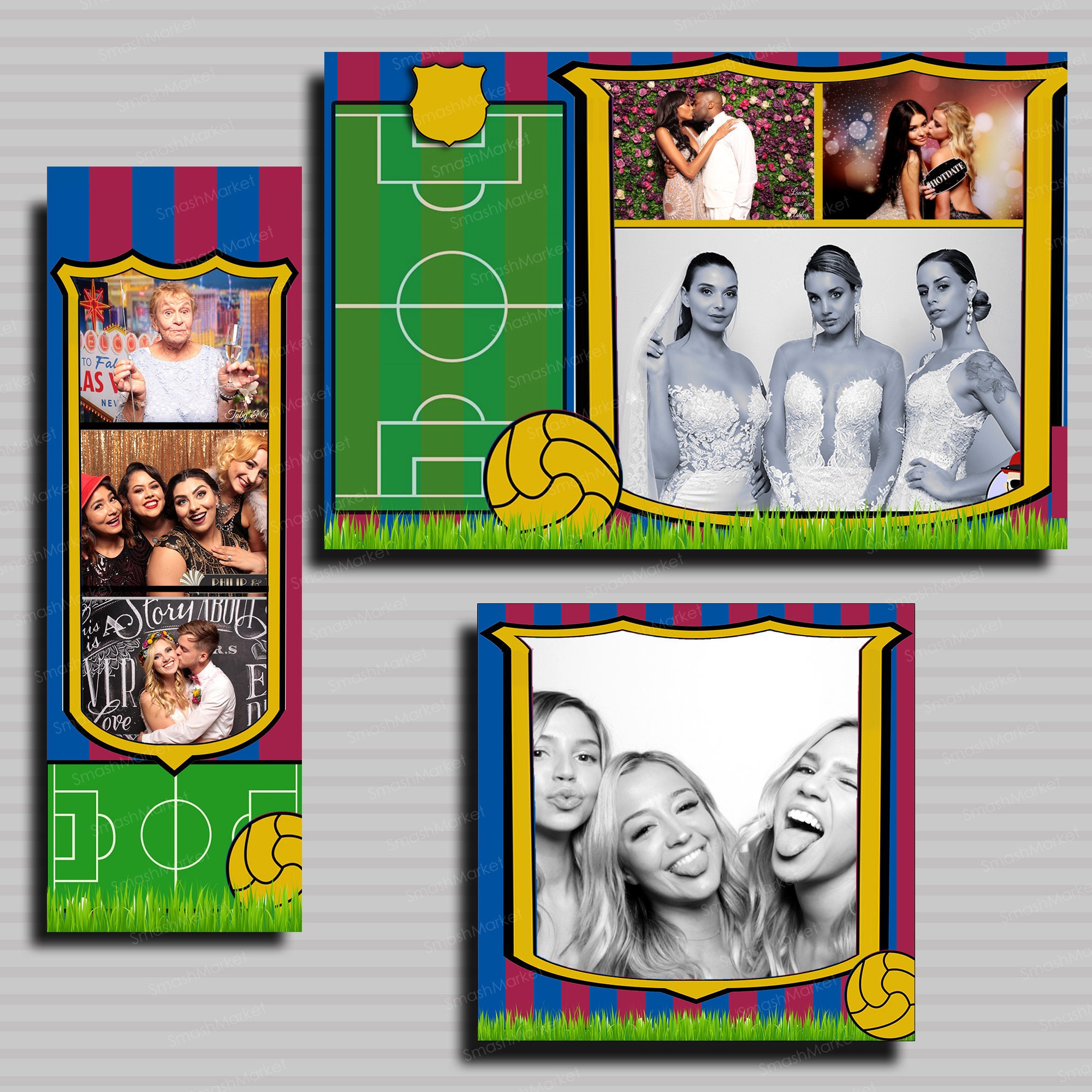 15 Sports Themed Photo Strip Template Pack for Photo Booths | Includes ...