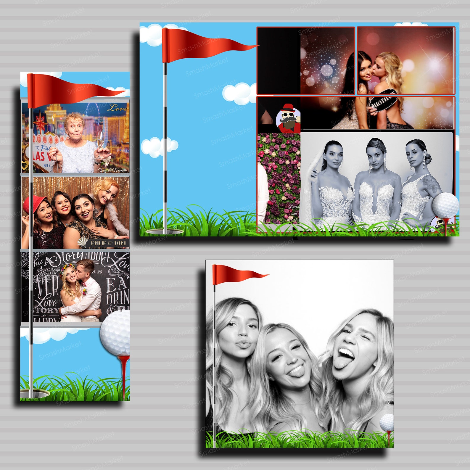 15 Sports Themed Photo Strip Template Pack for Photo Booths | Includes ...