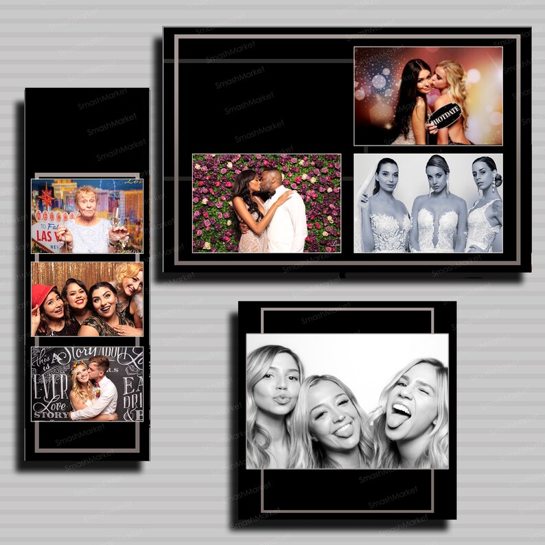 15 Miscellaneous Themed Photo Strip Template Pack for Photo Booths ...