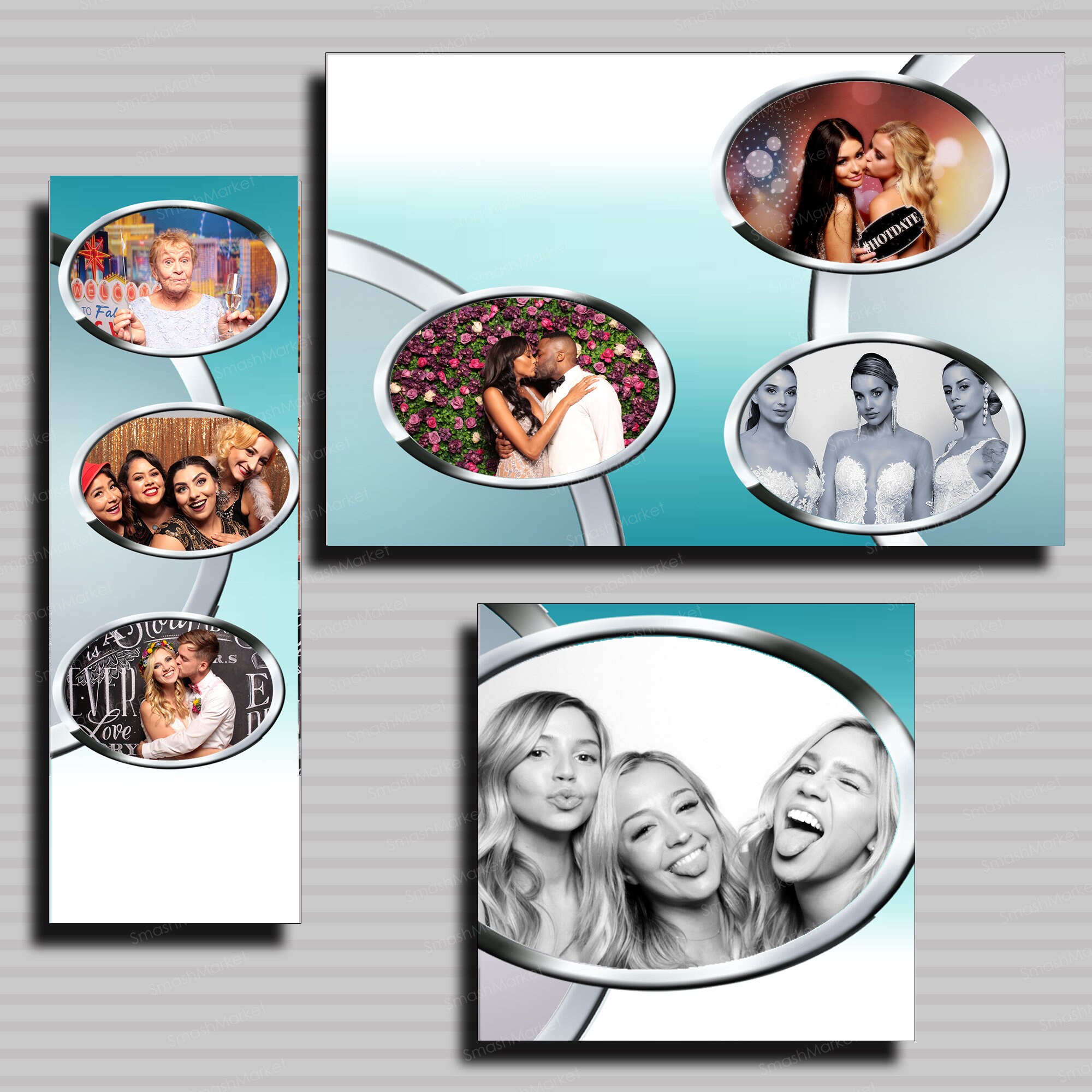 15 Miscellaneous Themed Photo Strip Template Pack for Photo Booths ...