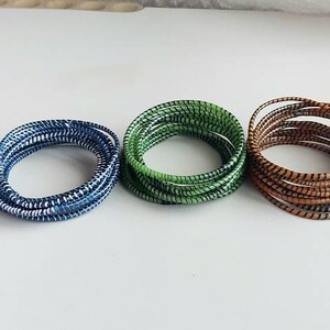 Old Flip Flop Bangles, Reclaimed Rubber Bangles Handmade in Mali, Set ...