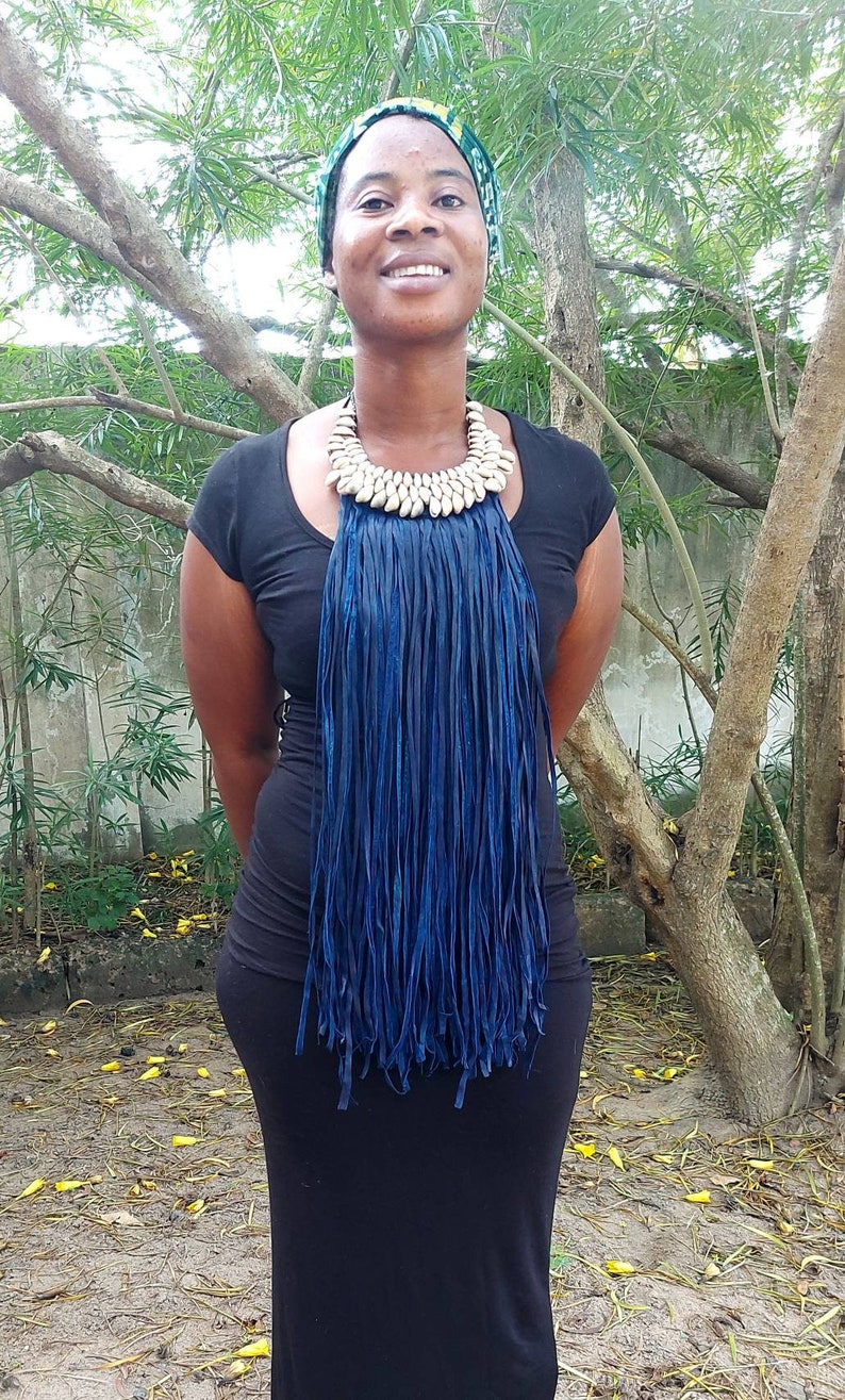 African Goat Leather Cascade Necklace 135 Leather Strings - Etsy