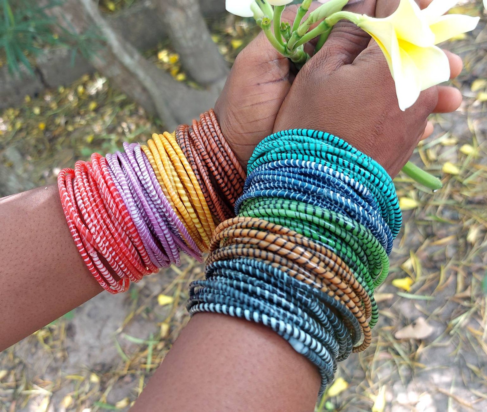 Old Flip Flop Bangles Reclaimed Rubber Bangles Handmade in - Etsy