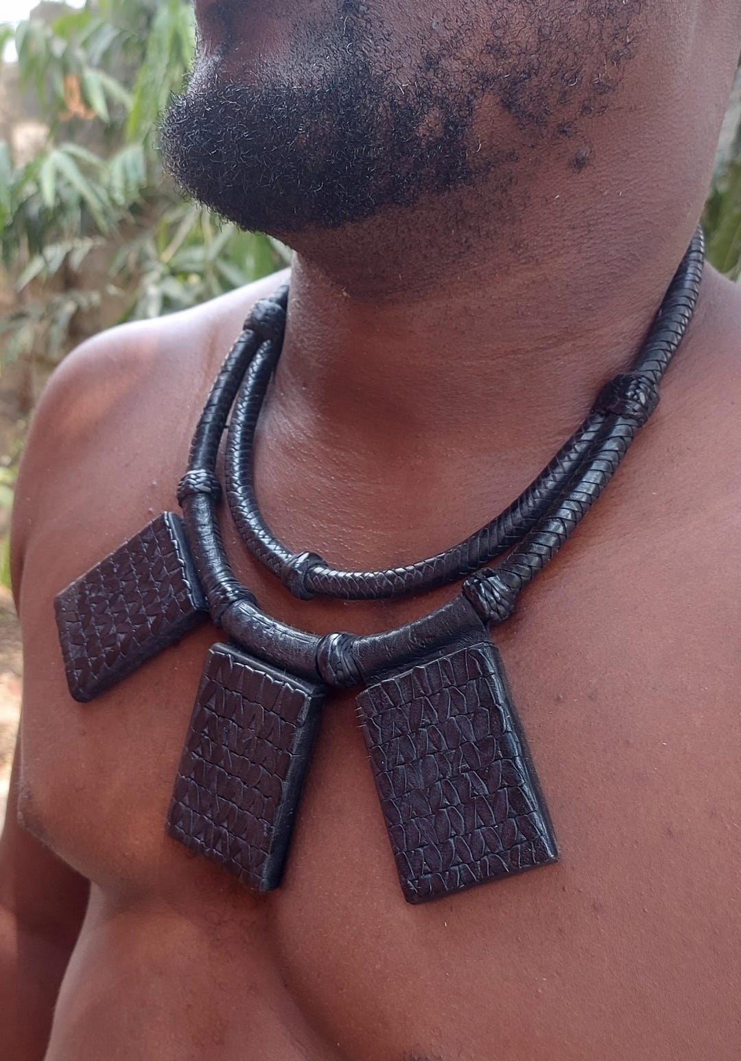 Good Luck Necklaces, African Talisman Choker, Voodoo Amulet, Mali Goat ...