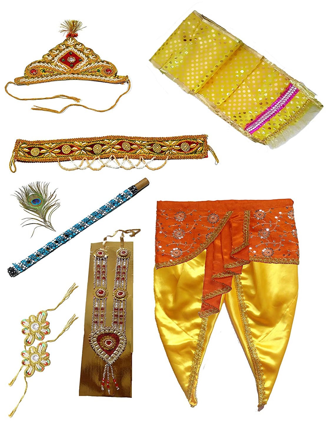 Beautiful Indian Traditional Krishna Dress for Kids, Kanha Dress ...
