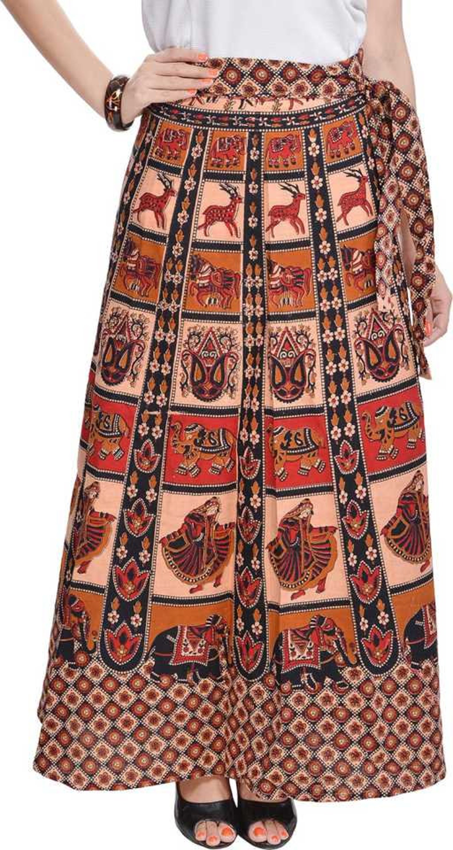 Indian Women Printed Wrap Around Skirt Women Skirt Cotton - Etsy