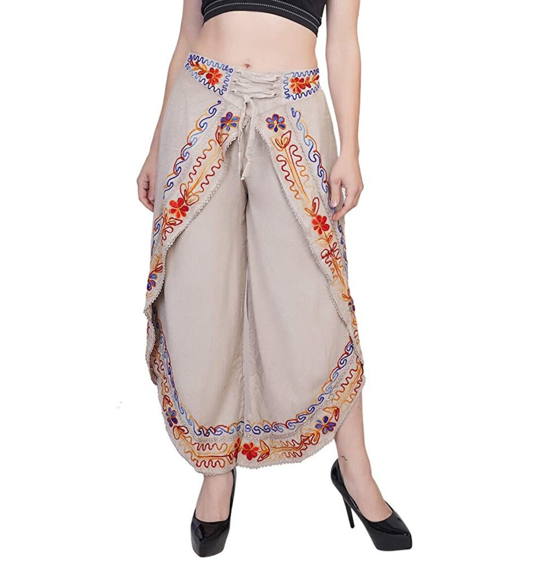 Women's Rayon Pants Plazzo Pants Trousers Harem Dhoti - Etsy