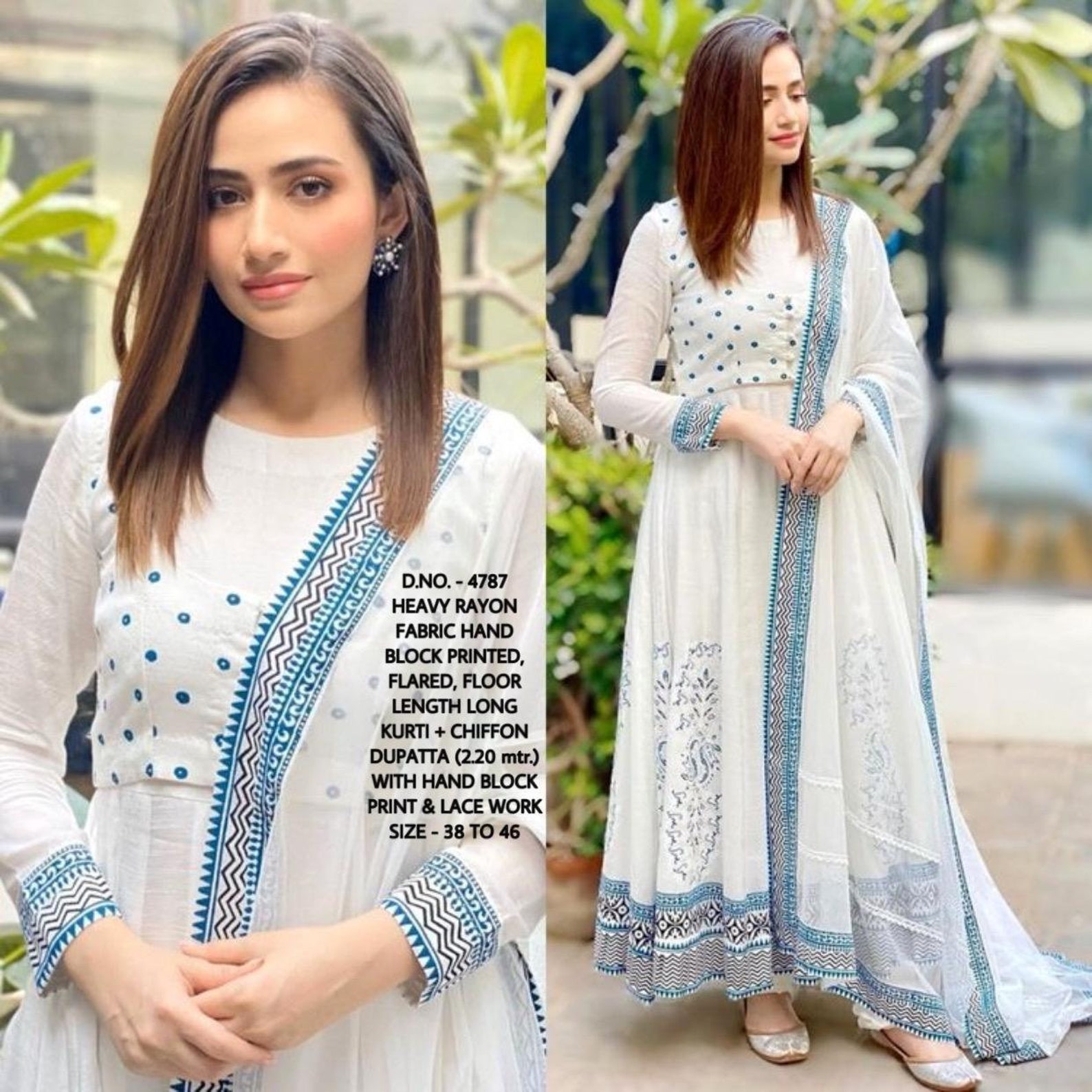 Indian Heavy Rayon Kurti Flared Kurti Long Floor Length - Etsy