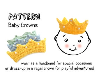 Crown Headband Knitting Pattern Baby and Toddler PDF | Etsy