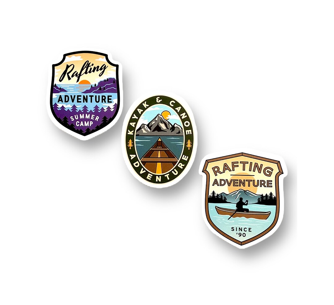 Rafting Adventure, Rafting Sticker, Canoe, Kayak Sticker, Water Bottle ...