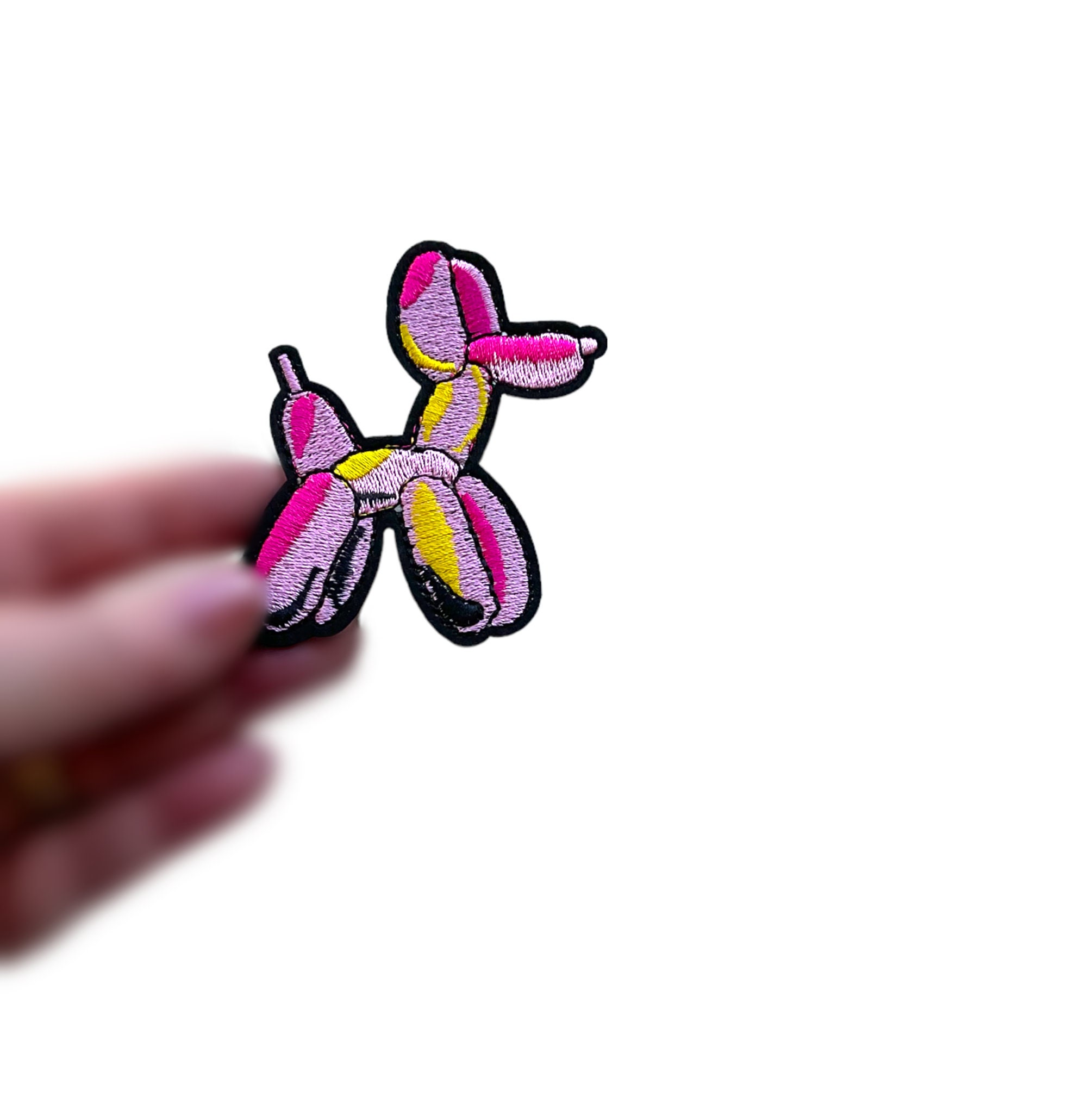 Poodle Balloon Dog Iron On Balloon Dog Patch Green Dog - Etsy