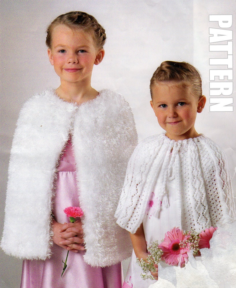 First Communion Girls Capes Vintage Knitting Pattern Girls - Etsy