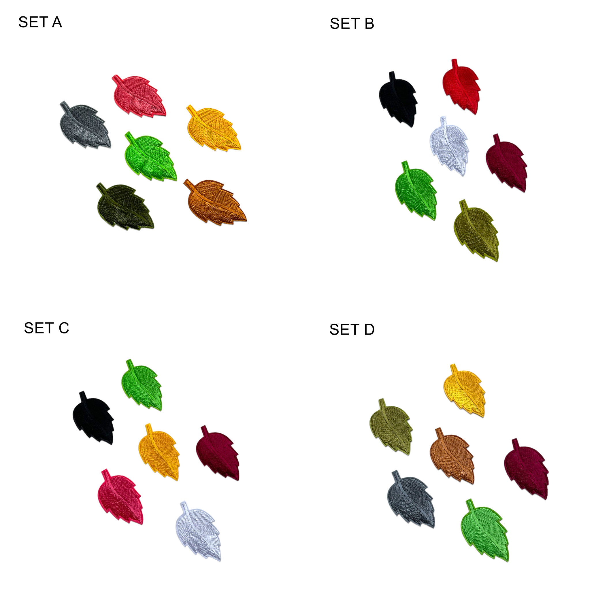 Autumn Leaves Patch Leaf Patches Leaves Embroidery Leaves - Etsy