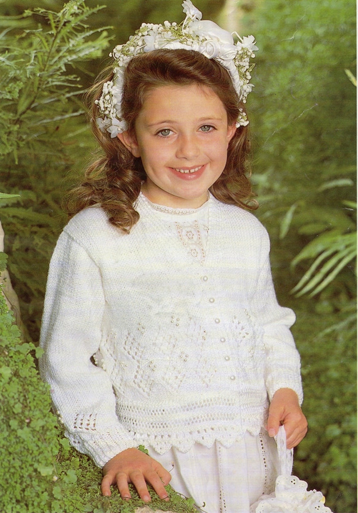 First Communion Girls Cardigan Vintage Knitting Pattern - Etsy UK