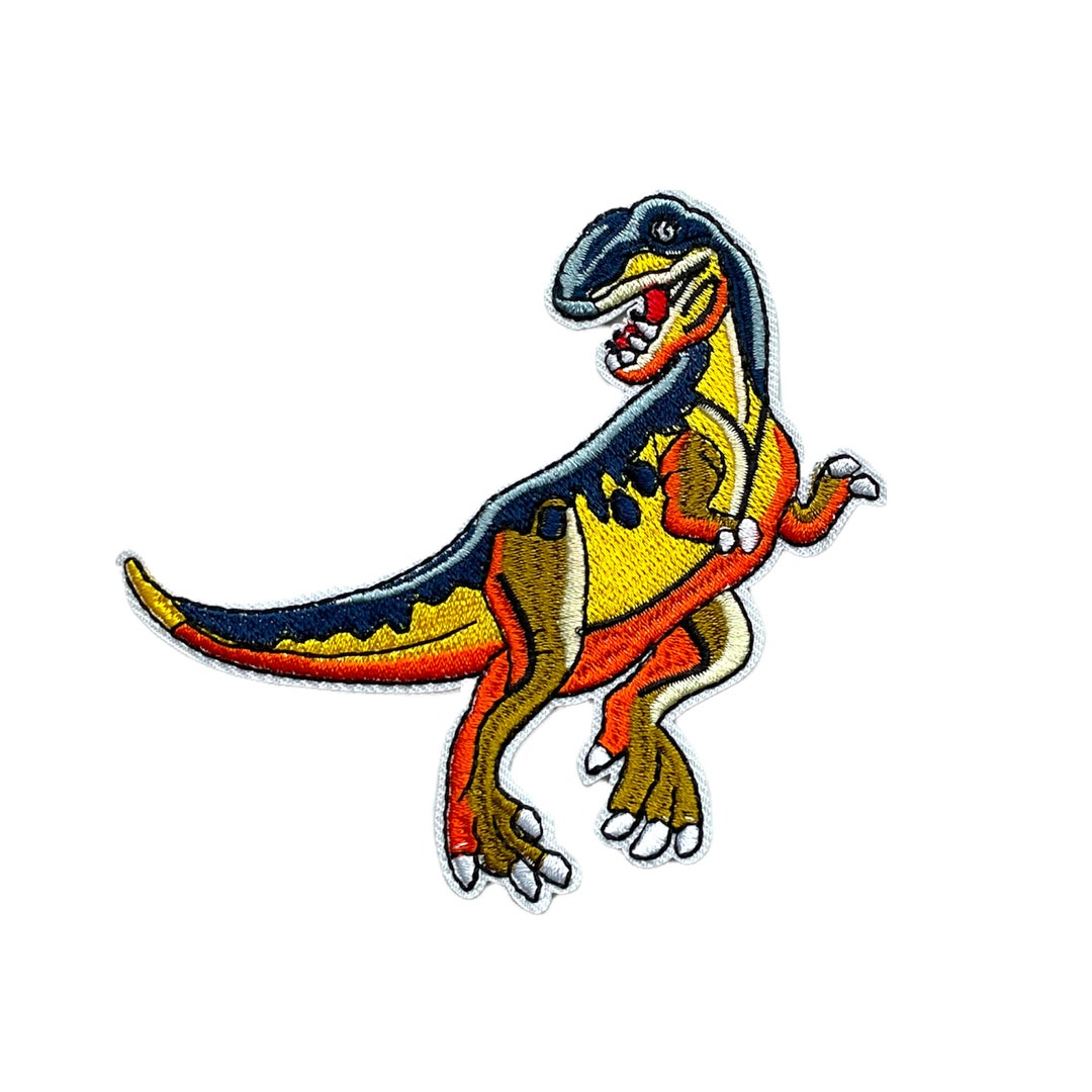 Dinosaur, Iron On, Applique Patch, Embroidery Patch, Dinosaur Patch ...