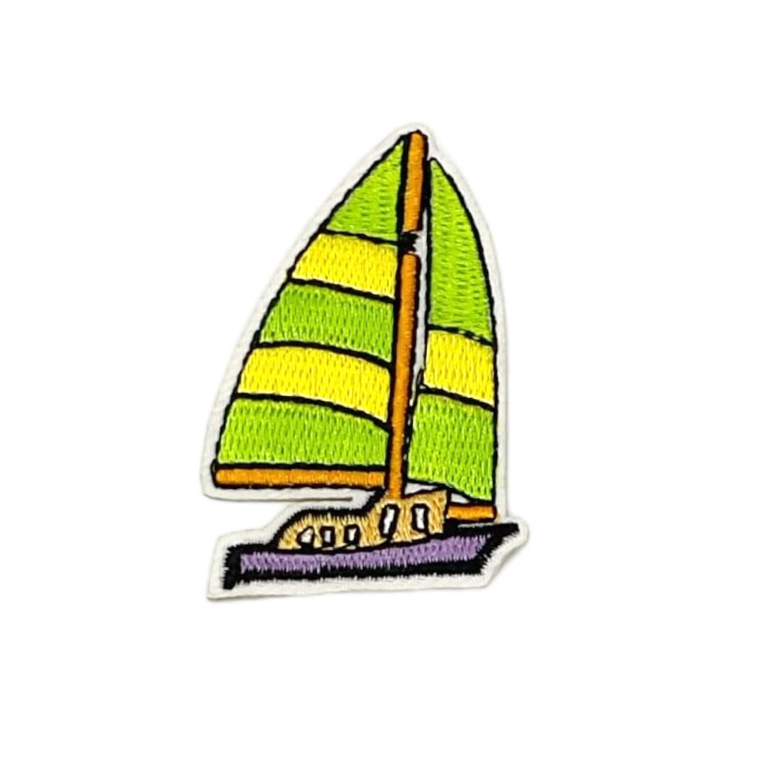 Yacht, Sailboat, Iron On, Boat, Embroidery Patch, Boat Patch ...