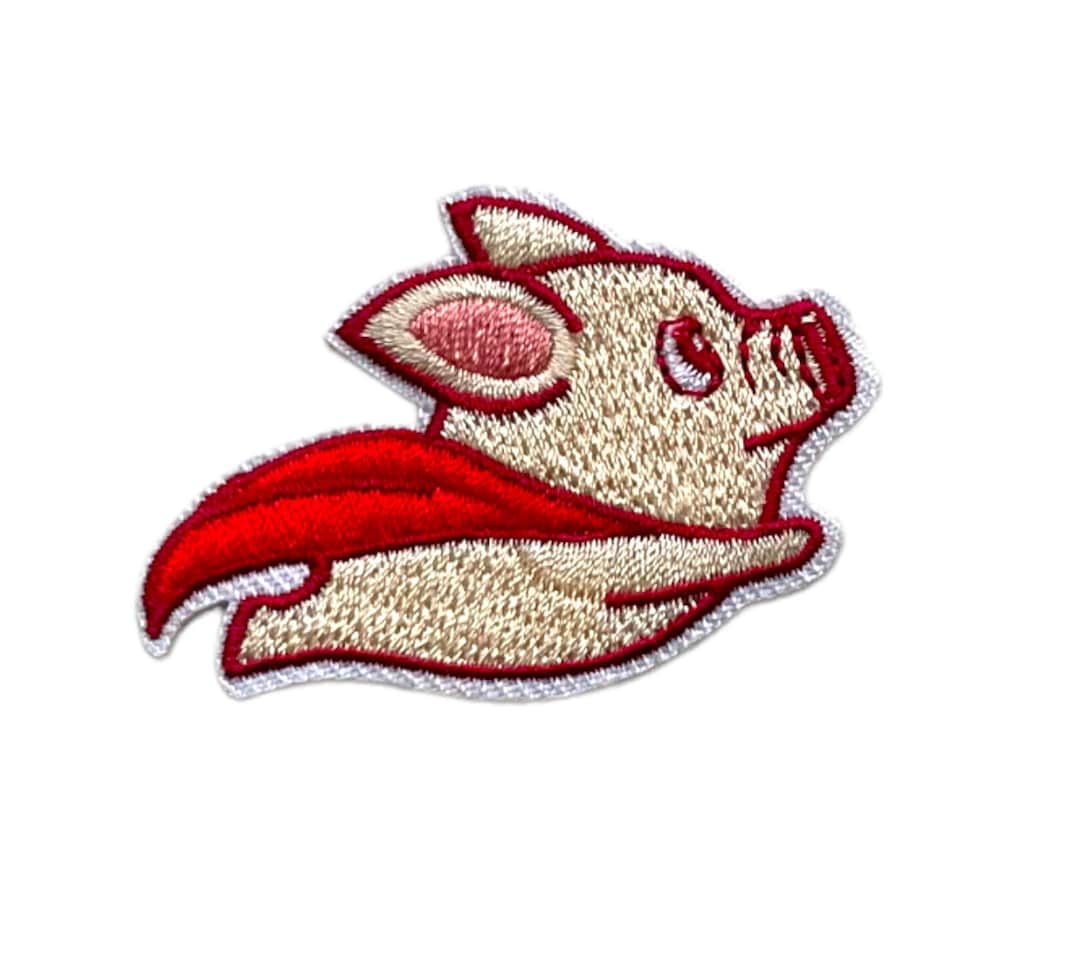 Flying Pig, Iron On, Pig Patch, Embroidery Patch, Super Pig, Pig With ...