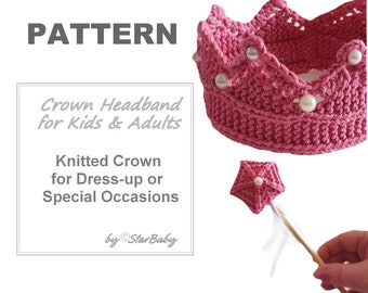 Crown Headband Knitting Pattern Baby and Toddler PDF | Etsy
