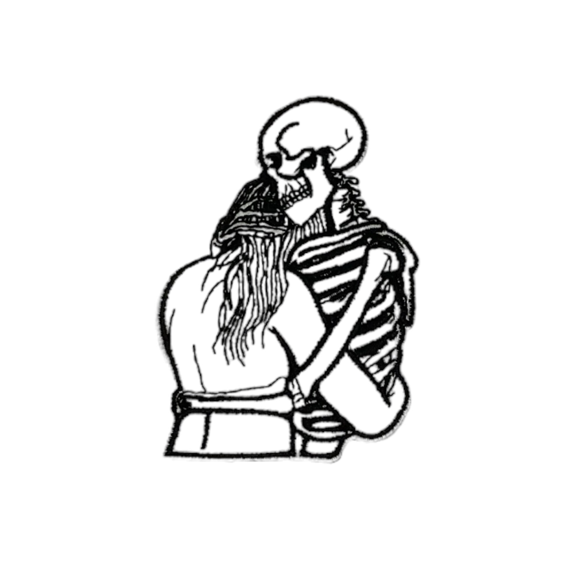 Skeleton Embrace, Skeleton, Skeleton Patch, Iron On, Skeletons Hugging ...