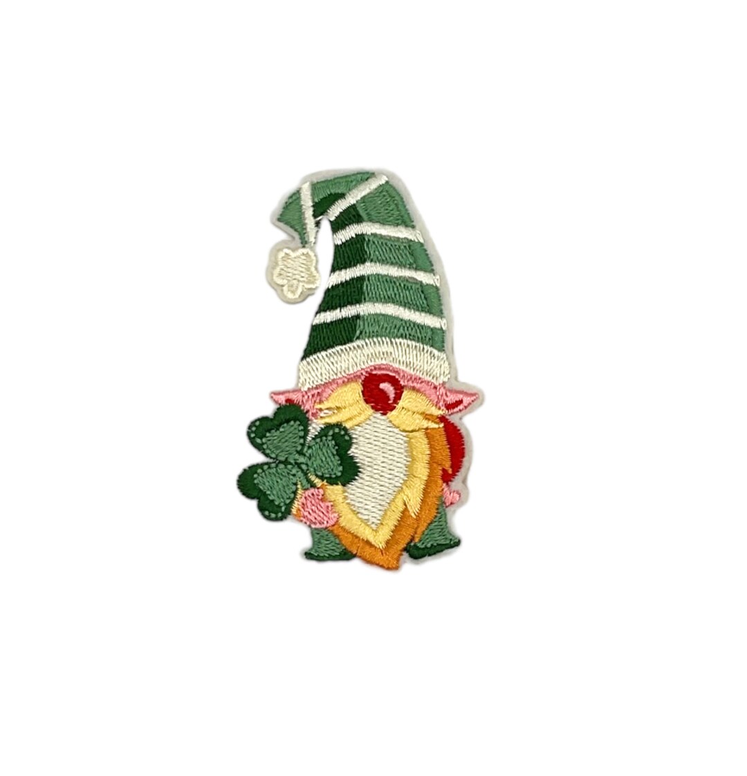 Irish Gnome, Irish Shamrock, Gonk, Irish Patch, Iron on Patch, Embroidery Patch, Green Patch, St ...