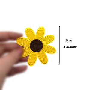 Sunflower, Iron on Patch, Yellow Flower, Sunflower Patch, Flower Patch ...