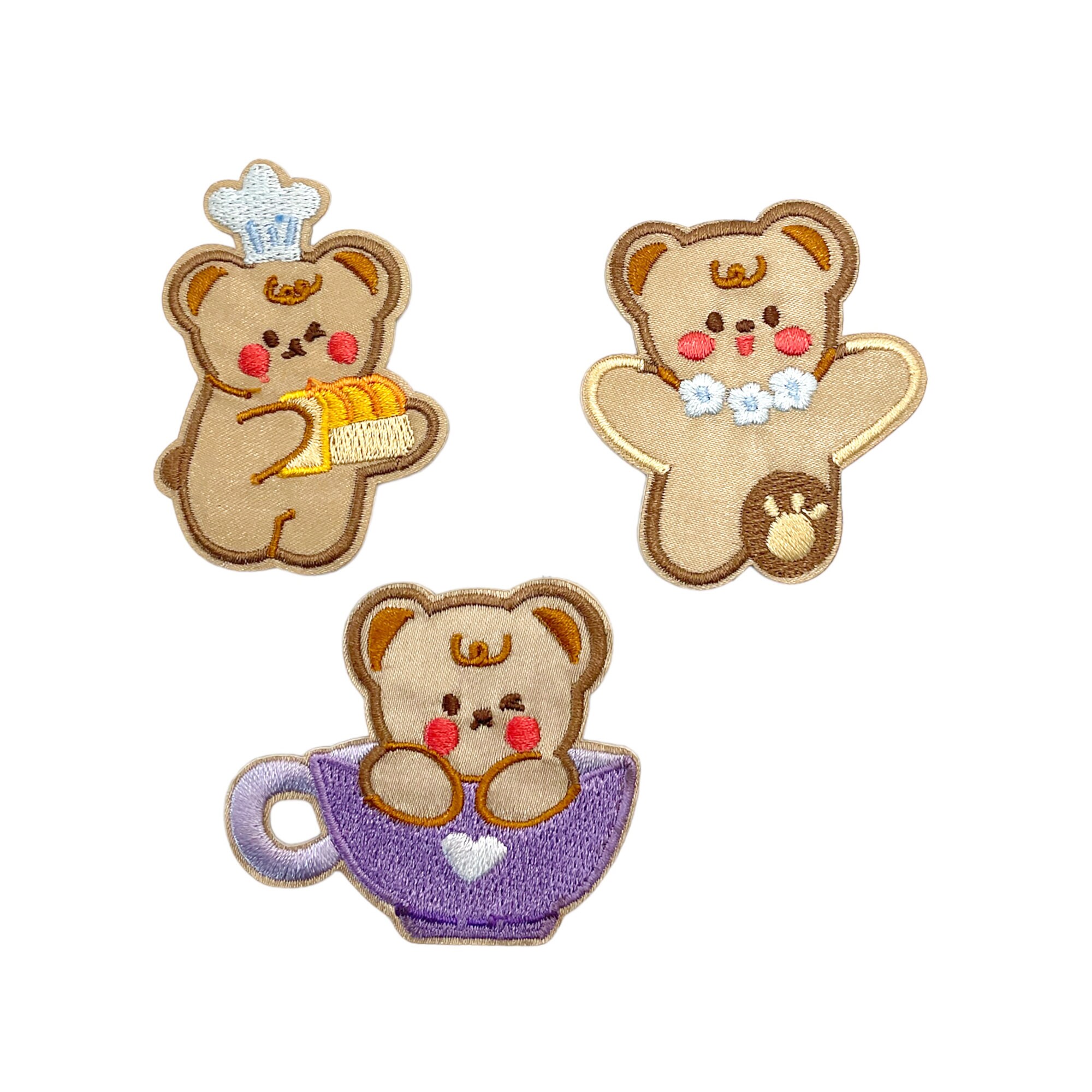 Teddybear Patches Sticker Patches Teddies Set of 3 Teddy - Etsy