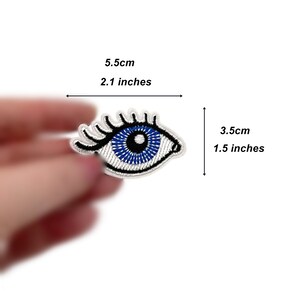 Blue Eye Patch, Iron On, Eye, Embroidery Patch, Blue Eye and Eyelash ...