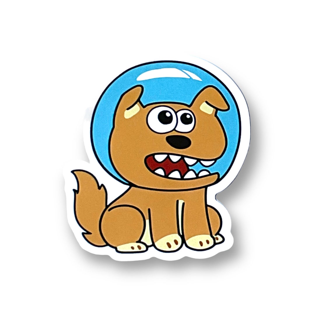 Cartoon Dog, Astronaut Dog, Dog Sticker, Laptop Sticker, Dog, Water ...