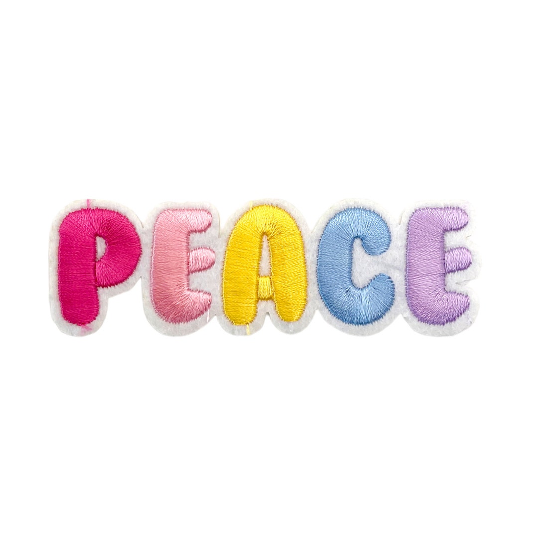 Peace, Letters Patch, Iron on Patch, Embroidery Patch, Peace Sign ...