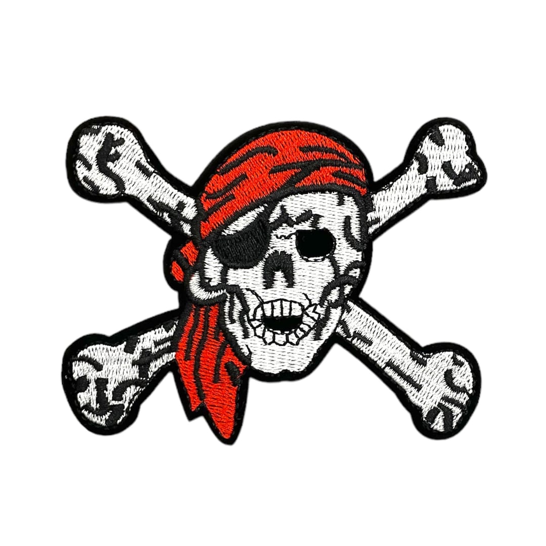 Skull and Crossbones, Skull Patch, Iron on Patch, Pirate Patch, Skull ...
